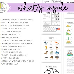 Our World-themed Preschool Worksheets | Preschool Learning | Montessori ...