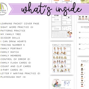 Printable Family-themed Preschool Worksheets, Preschool Learning ...