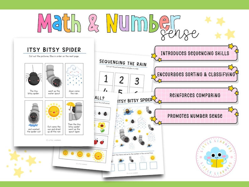 Itsy Bitsy Spider Preschool Activities | Math, Literacy & Fine Motor ...