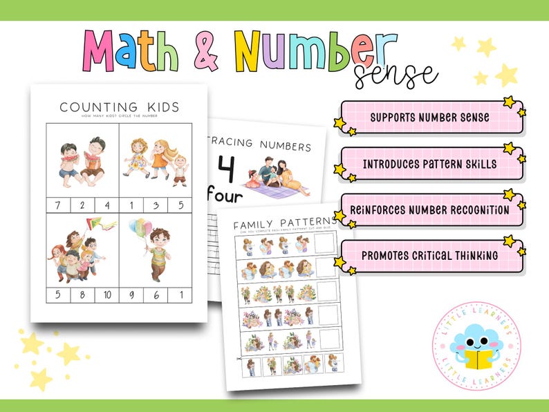 Family Preschool Learning Activities | Math, Literacy & Fine Motor ...