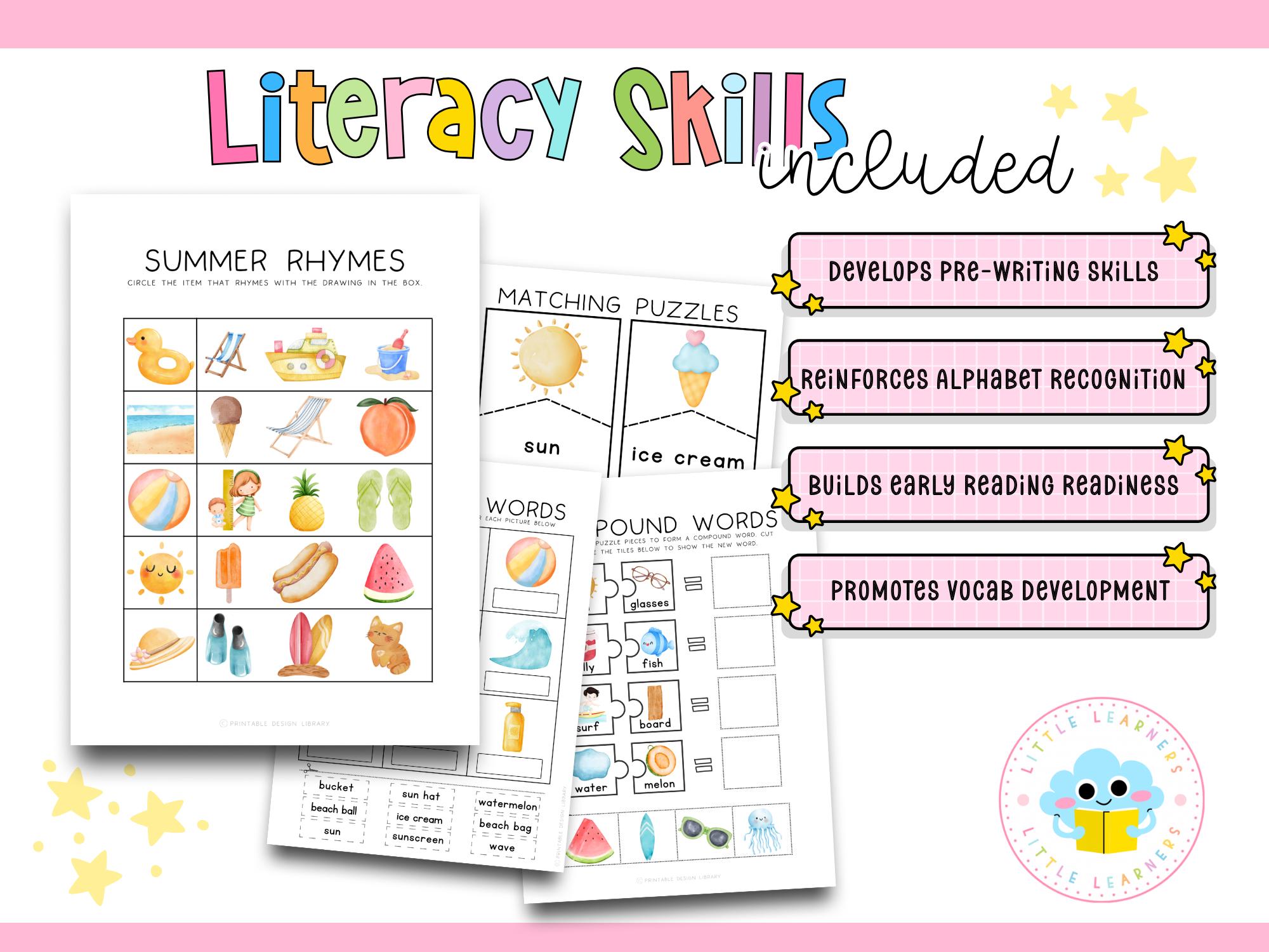 Summer Preschool Learning Activities | Math, Literacy & Science ...
