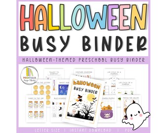 Printable Halloween-themed Preschool Busy Binder | Preschool Learning ...