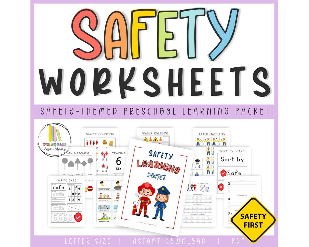 Printable Safety-themed Preschool Worksheets, Preschool Learning ...