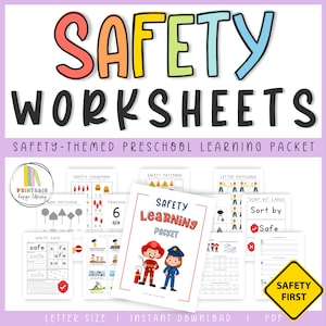 Printable Safety-themed Preschool Worksheets, Preschool Learning ...