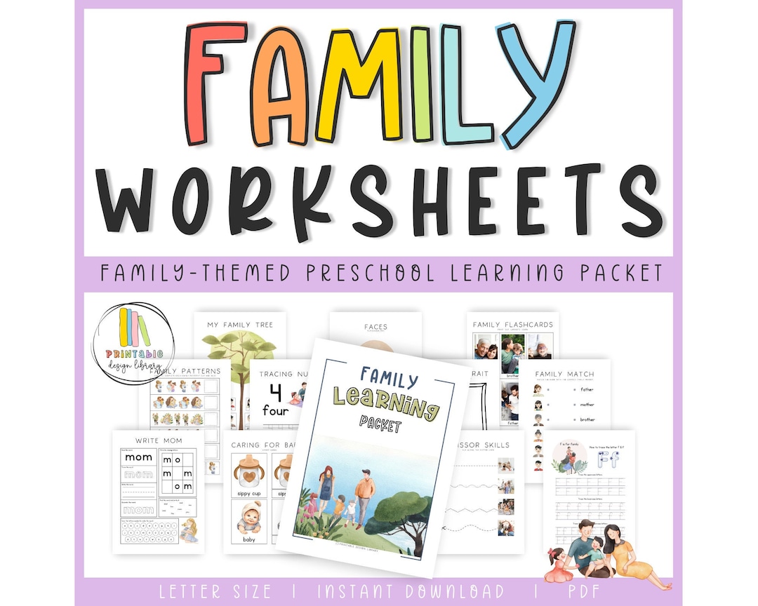 Printable Family-themed Preschool Worksheets, Preschool Learning ...