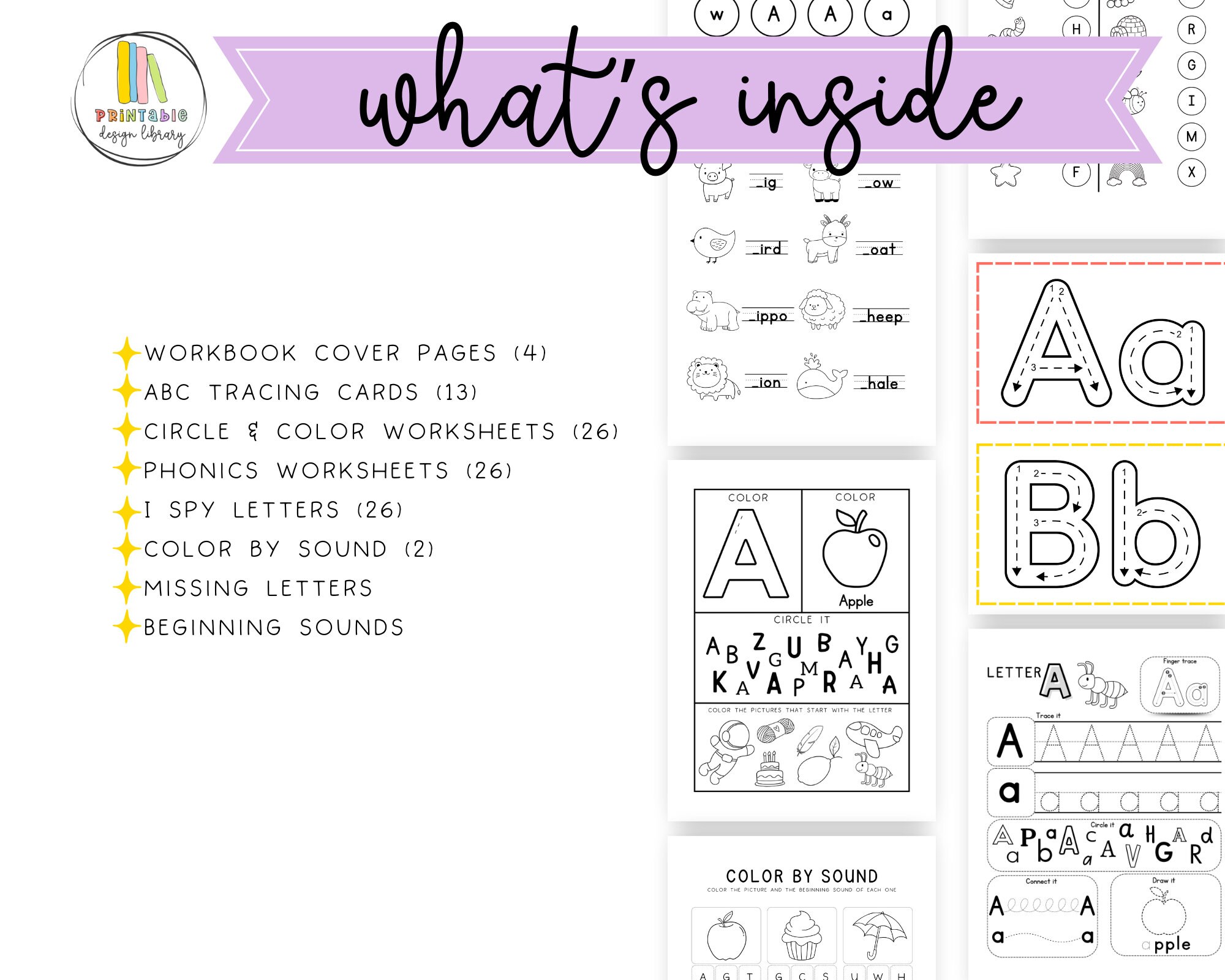 Printable Preschool ABC Workbook, Preschool Learning, Homeschool ...