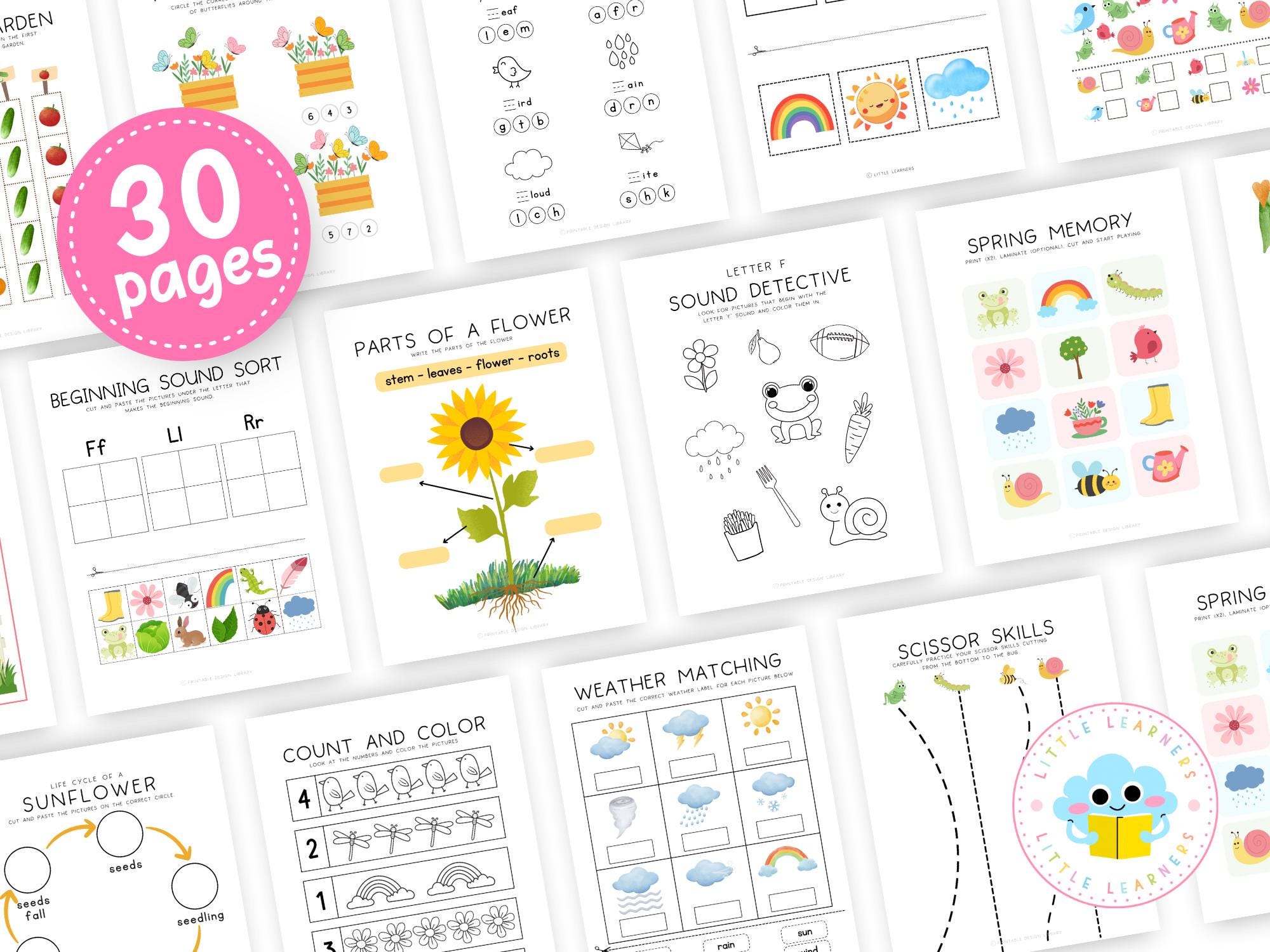 Welcome Spring Preschool Learning Activities | Math, Literacy & Science ...