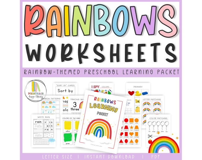 Rainbow Cloud Activity: Color Learning Printable (digital Download ...