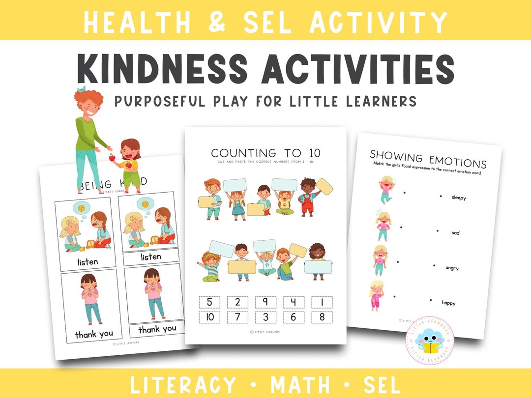 Kindness Preschool Learning Activities | SEL, Math & Literacy ...