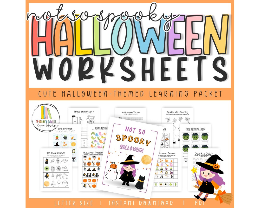 Halloween Preschool Packet: Whimsical Learning Printables (instant ...