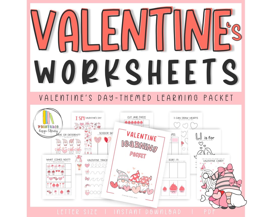 Printable Preschool Valentine’s Day Worksheets | Fun Learning ...
