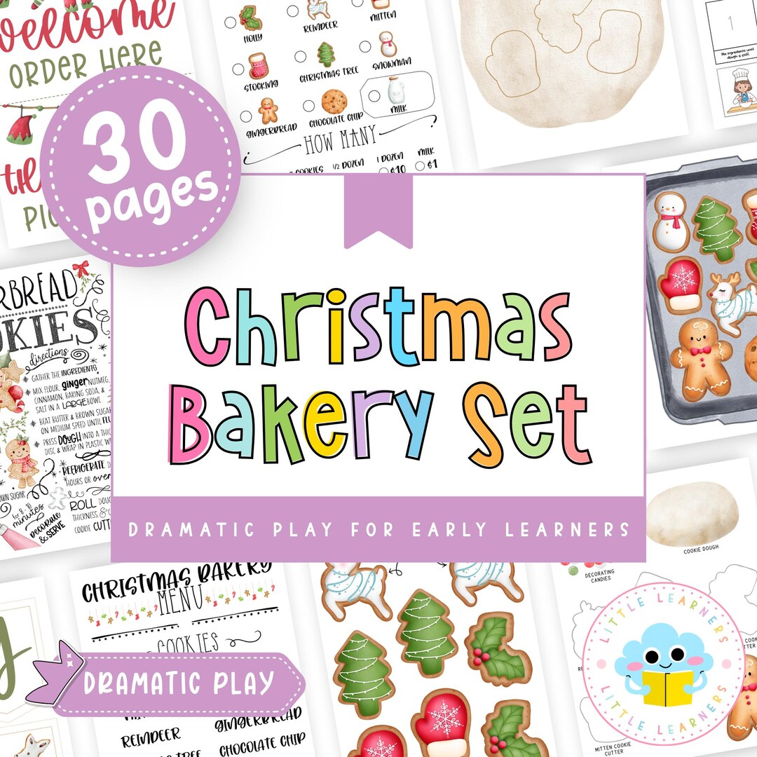 Christmas Bakery Dramatic Play: Pretend Play Printables, Signs and More ...