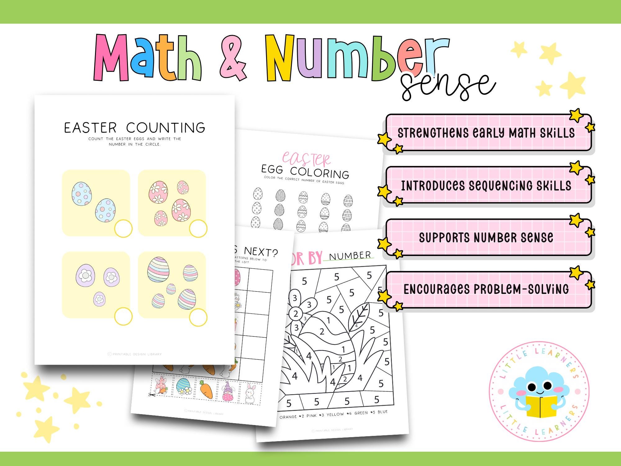Easter Preschool Activity Packet | Spring Learning Printables (instant ...
