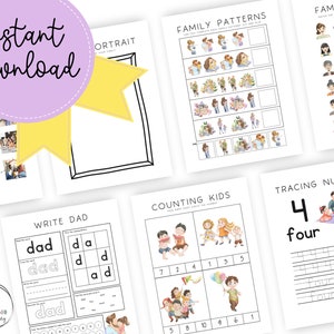 Printable Family-themed Preschool Worksheets, Preschool Learning ...