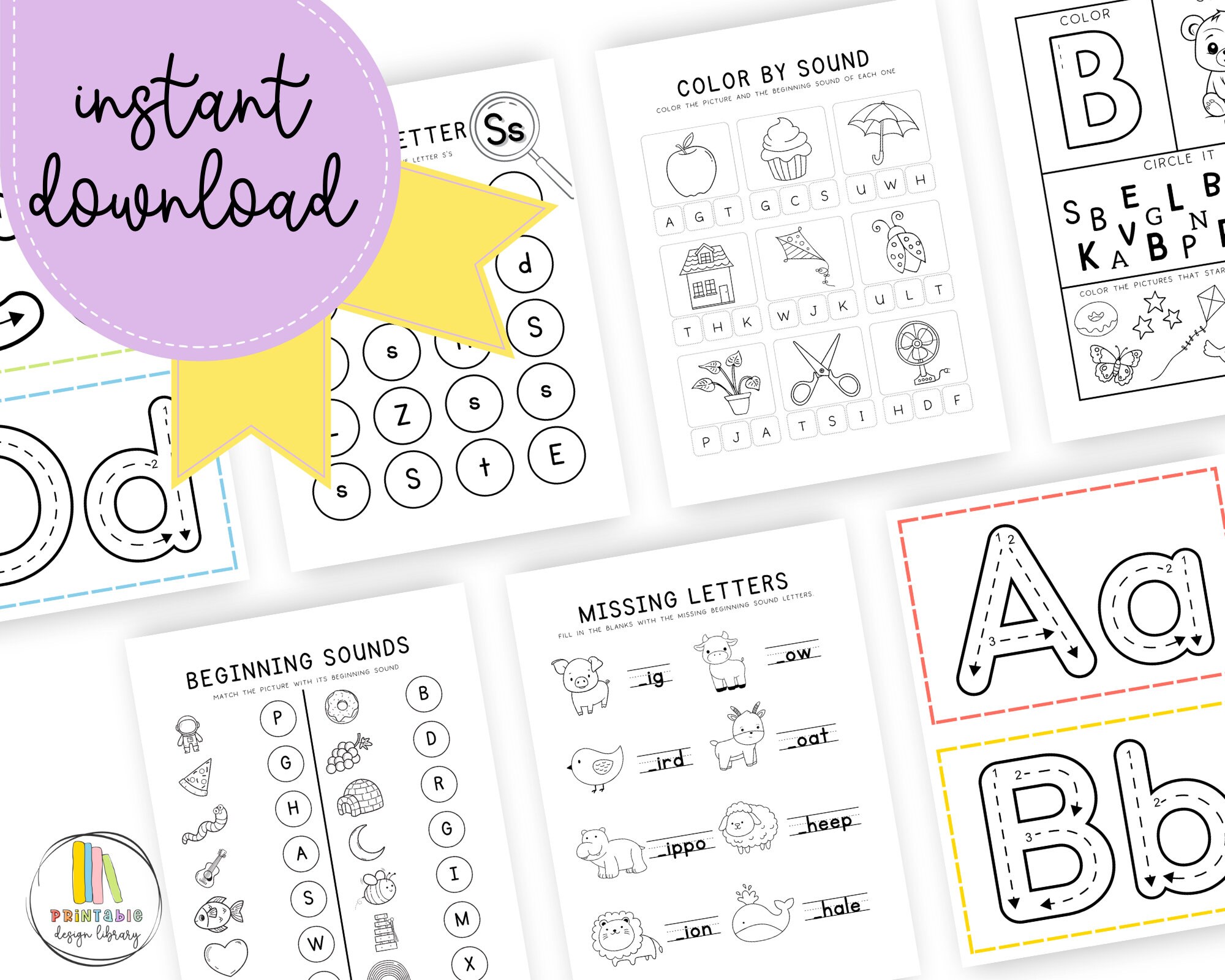 Printable Preschool ABC Workbook, Preschool Learning, Homeschool ...