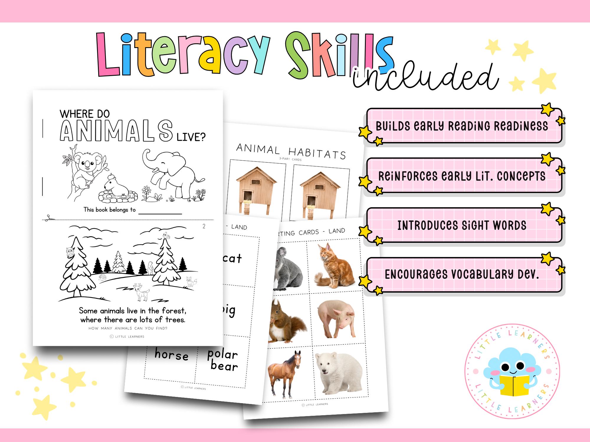 Animal Habitats Preschool Learning Activities | Science & Geography ...