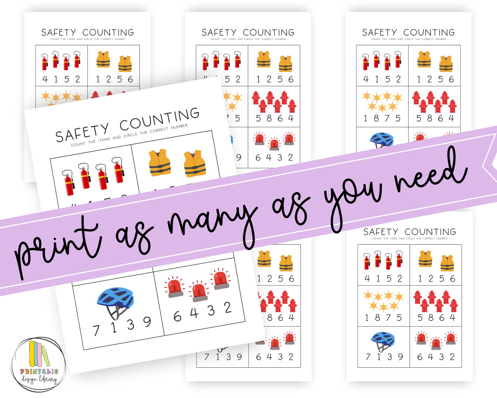 Printable Safety-themed Preschool Worksheets, Preschool Learning ...