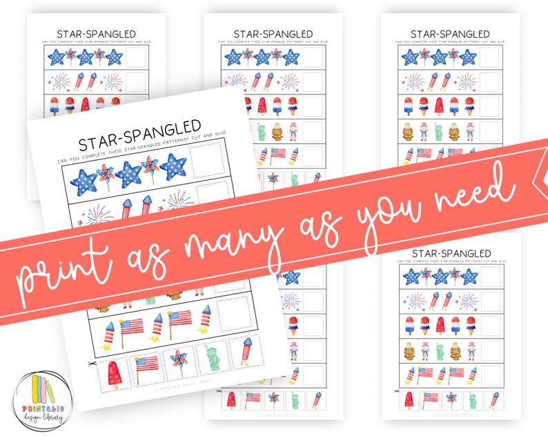 Patriotic Preschool Worksheet Bundle | Memorial Day, 4th of July, Labor ...