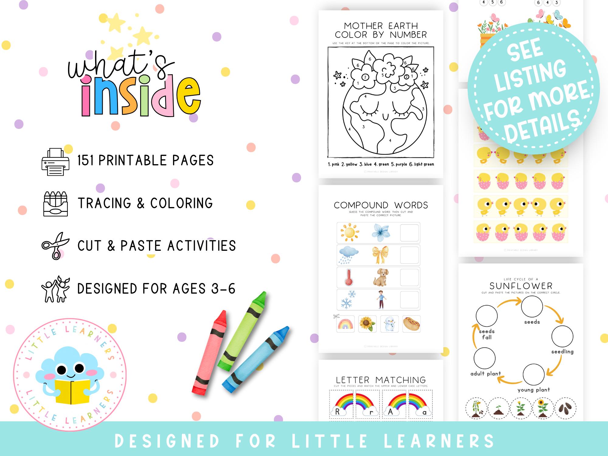 Spring Thematic Learning Bundle for Preschool | 5-unit Math, Literacy ...
