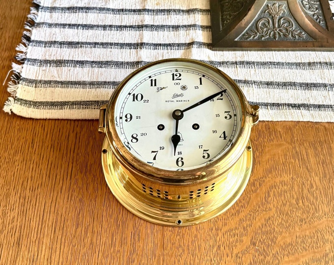 Vintage Schatz Royal Mariner Clock | Brass Cased Bulkhead Clock ...