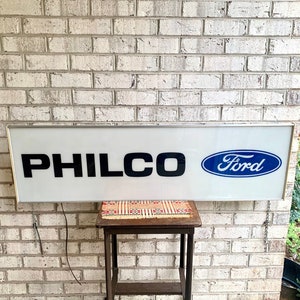 Vintage Philco Ford Light up Sign Ford Philco Dealership Lighted Sign ...