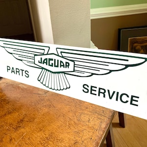 Vintage Metall Jaguar Teile Service Schild Nachkriegs Jaguar Teile und Service Schild Jaguar Flugel Zeichen Autobeschilderung Garage Dekor Etsy