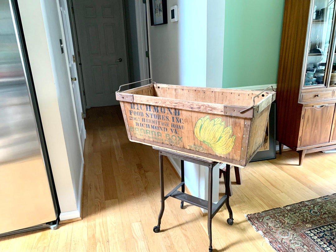 Vintage Large Wooden Banana Box Richmond Food Stores Banana Box Wood ...