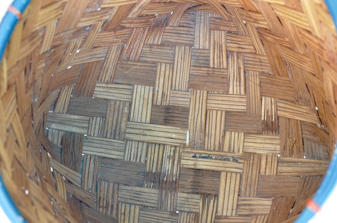 Vintage Wicker Basket Rustic Wicker Storage 80's - Etsy