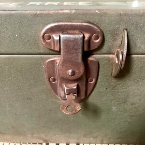 Vintage Army Green Tool Box Green Military Toolbox Rustic Storage Box ...