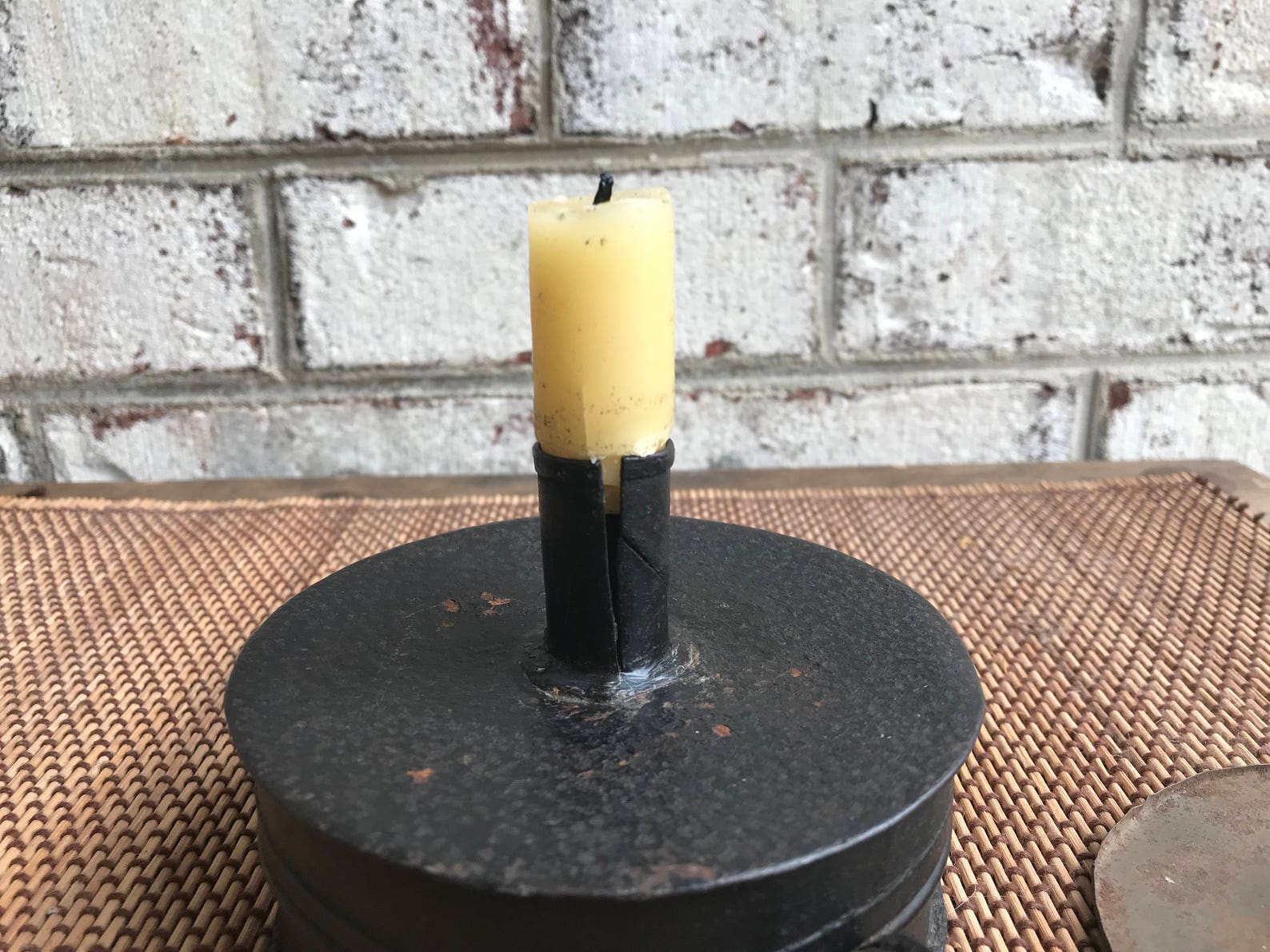 Antique Tinder Box Rustic Candle Holder Primitive Lighting - Etsy