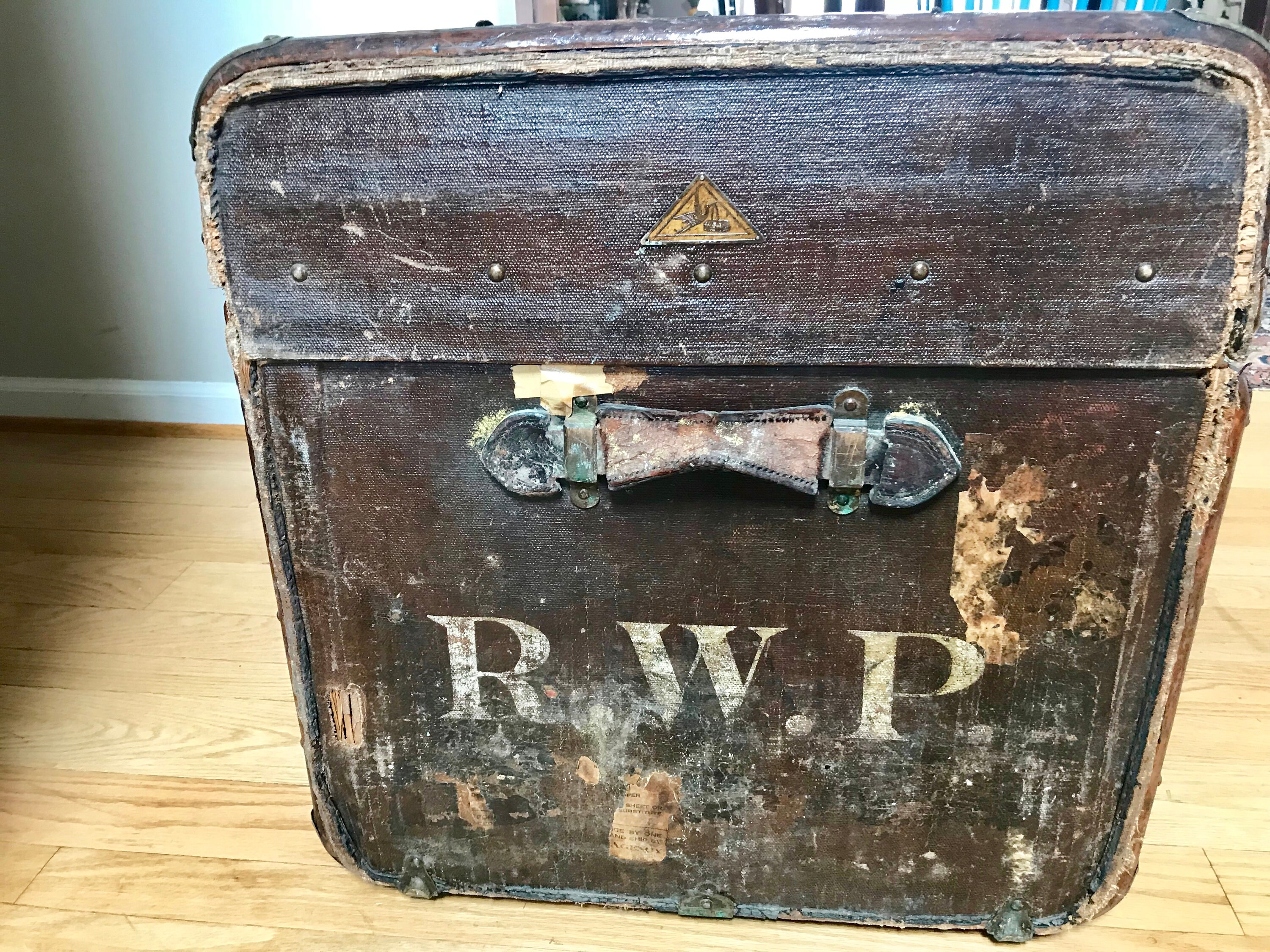 Antique Curved Chest Canvas Steamer Trunk Treasure Chest - Etsy