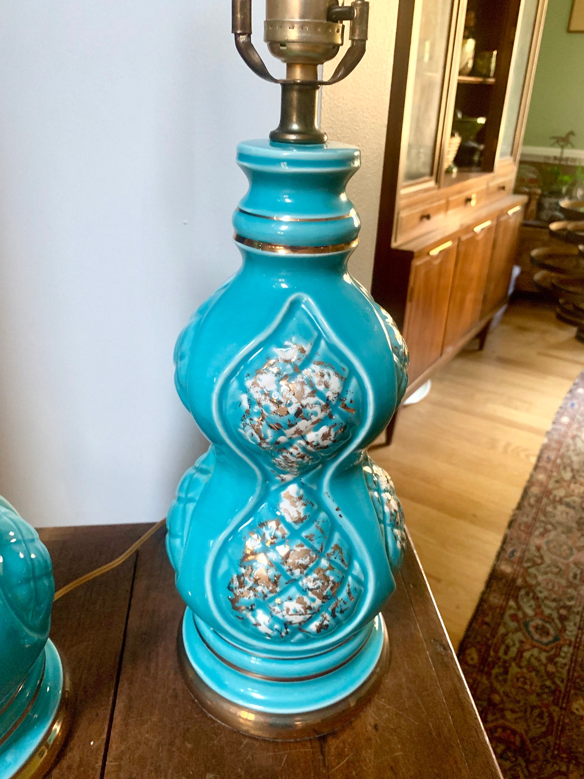 Vintage Pair of Mid Century Ceramic Lamp MCM Table Lamps | Etsy