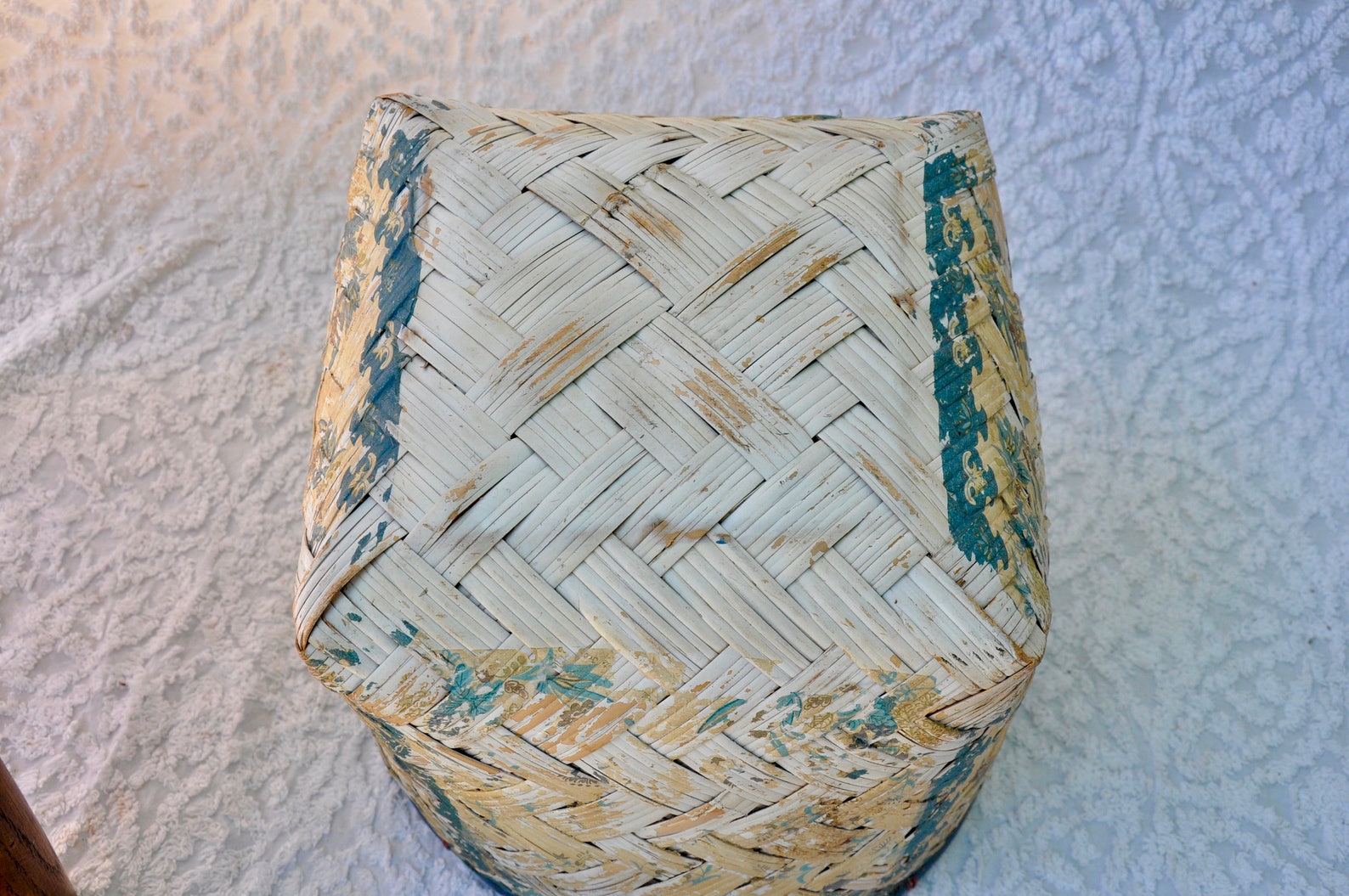 Vintage Wicker Basket Rustic Wicker Storage 80's - Etsy