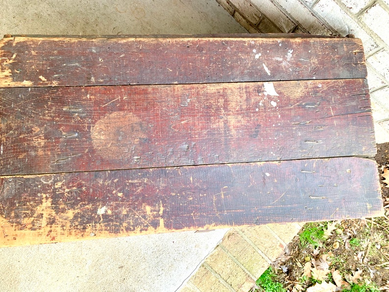 Vintage Wood Carpenter's Tool Chest Distressed Wood Tool - Etsy