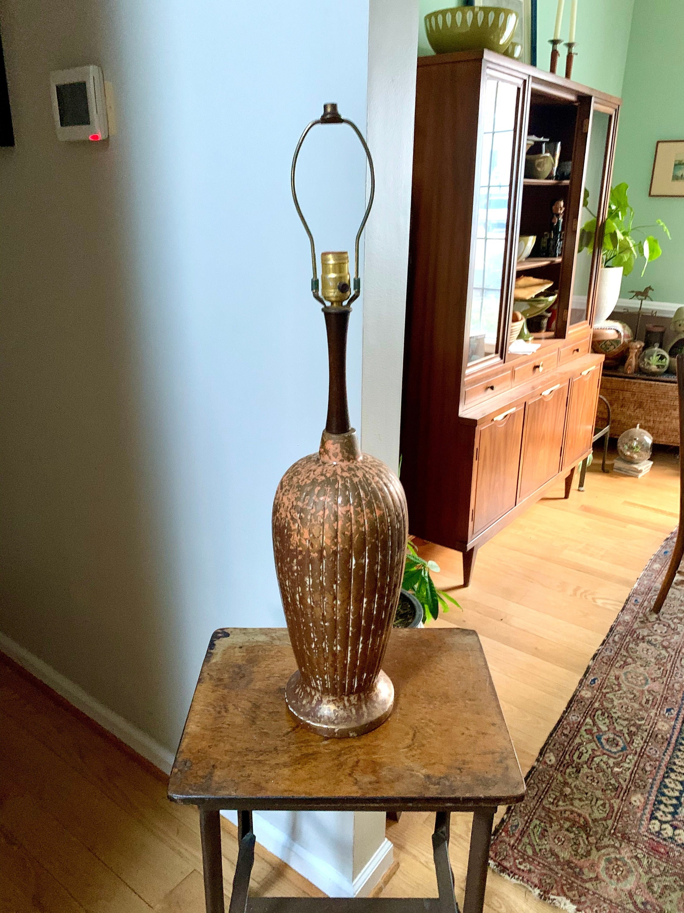 MCM Ceramic Lamp Tall MCM Table Lamp Rustic Color MCM Lamp - Etsy