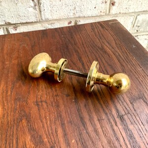 Solid Brass Smooth Oval Door Knobs Thick Brass Salvaged Door Knobs Restoration Door Knobs ...