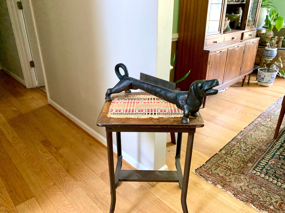 Antique Cast Iron Dachshund Boot Scraper | Weiner Dog Boot Scraper ...