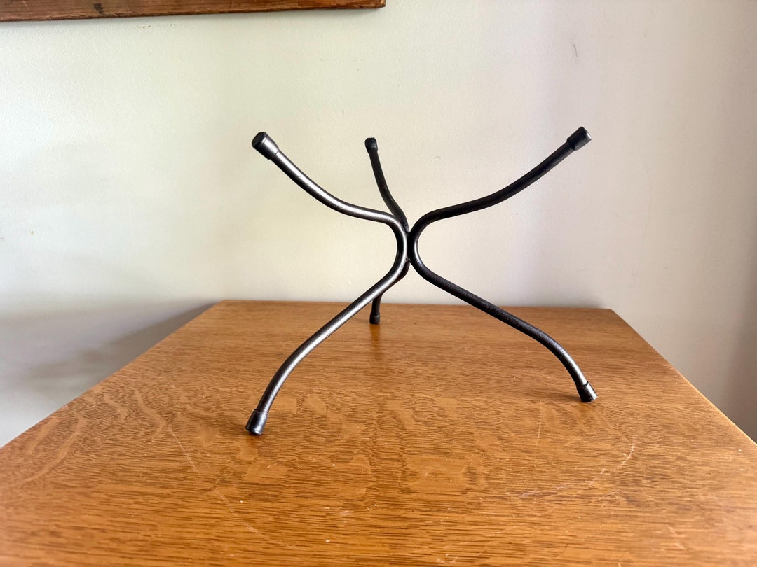 Vintage Bent Iron Plant Stand | Bent Iron Bowl Stand | Unique Bowl ...