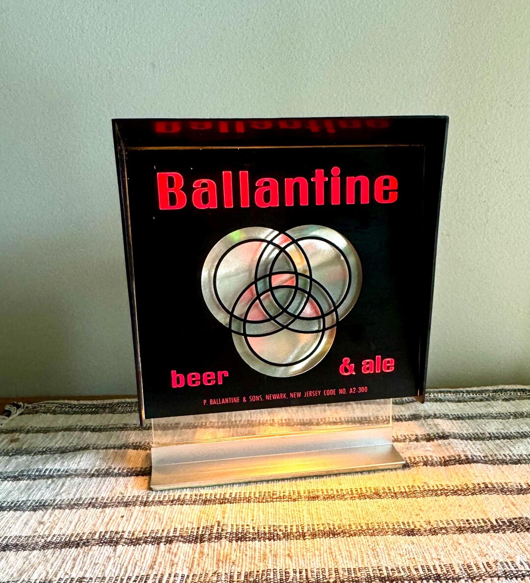 Vintage Ballantine Beer Motion Advertisement Sign | Bar Register Light ...
