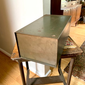 Vintage Metal Card Catalog Cabinet | the Interior Steel Equipment ...