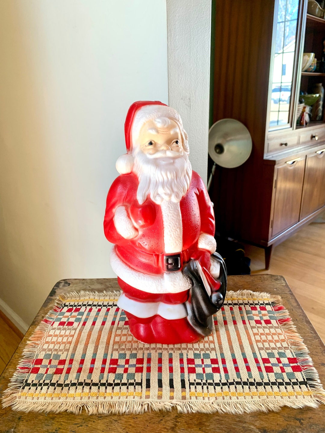 Vintage 1968 Empire Plastics Santa Blow Mold Santa Claus Plastic Blow ...