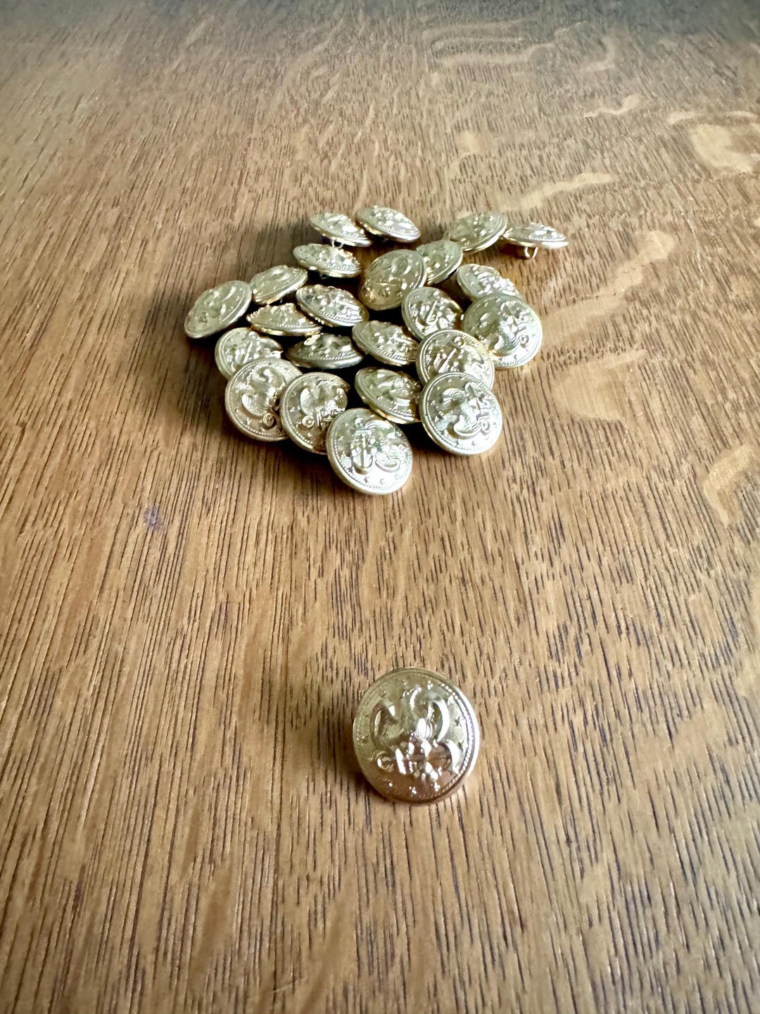 Vintage 24 Gold Tone U.S. Navy Uniform Buttons | Eagle and Anchor Gold ...