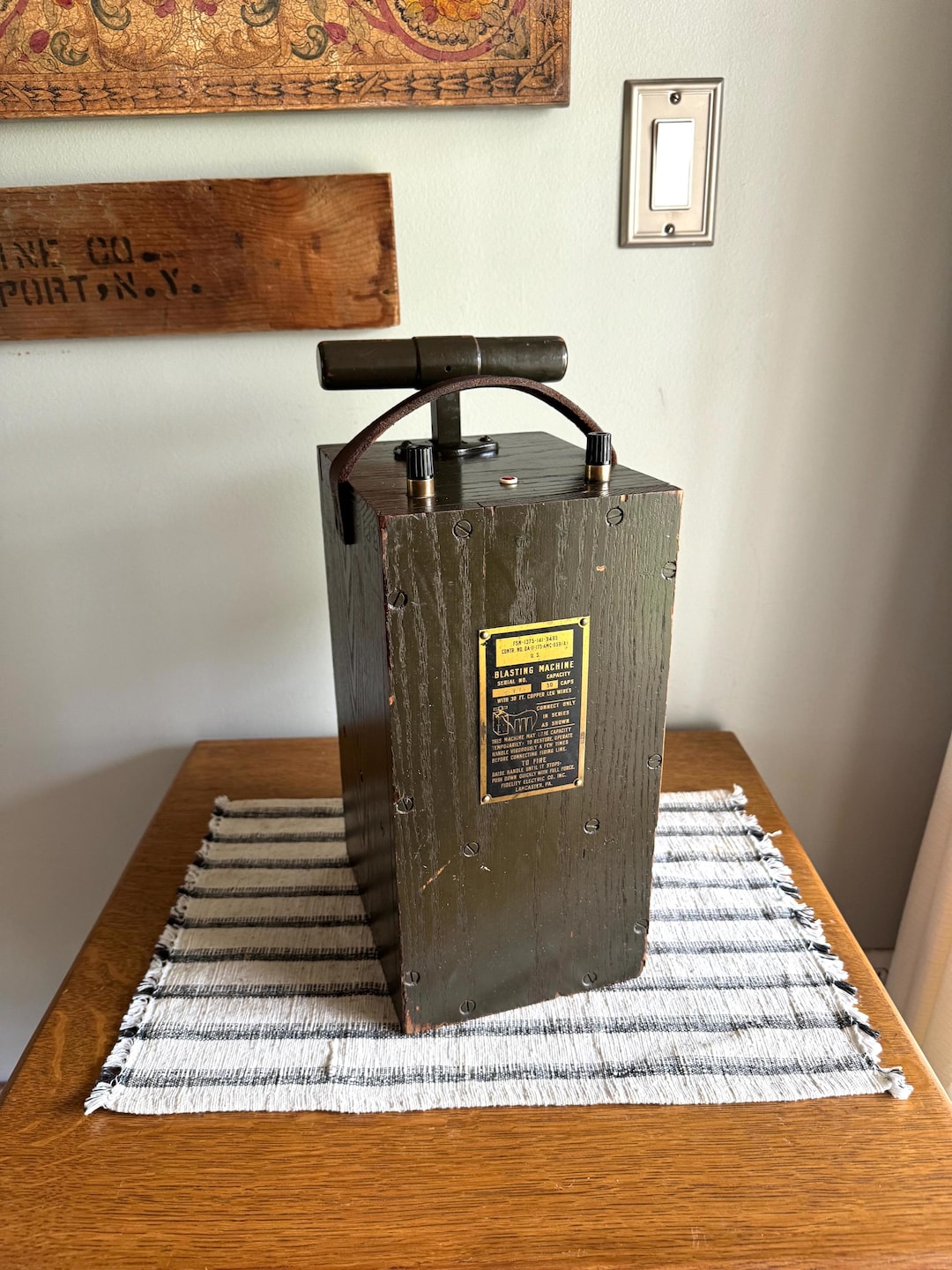 WW2 Era Fidelity Blasting Machine | Old Dynamite Detonator Box | TNT ...