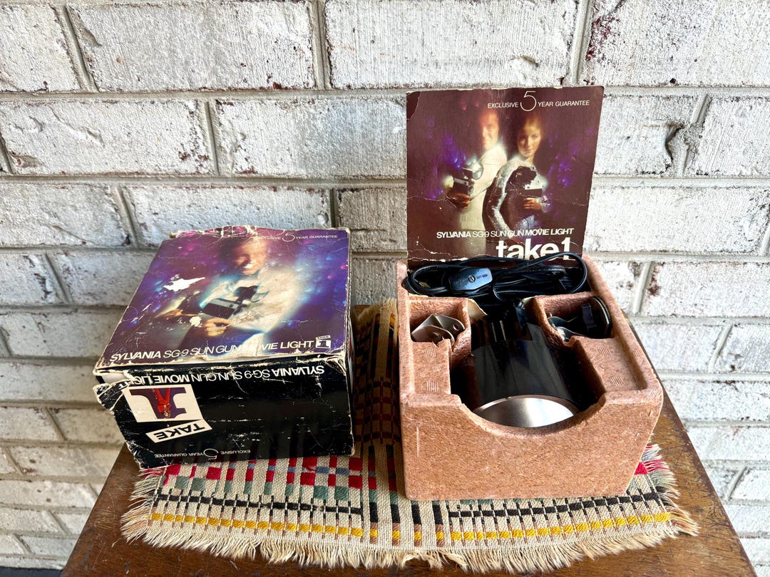 Vintage Sylvania SG-9 Sungun Movie Light | Take 1 Movie Light in Box ...