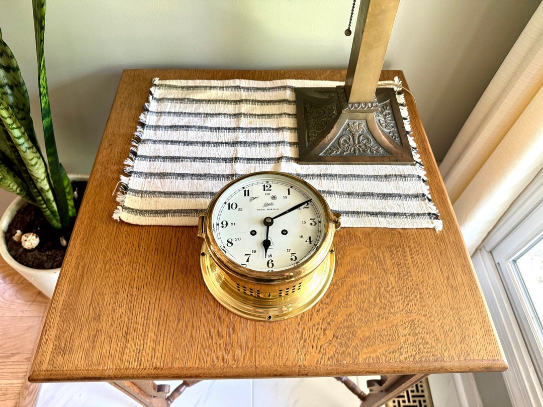 Vintage Schatz Royal Mariner Clock Brass Cased Bulkhead Clock Germany ...
