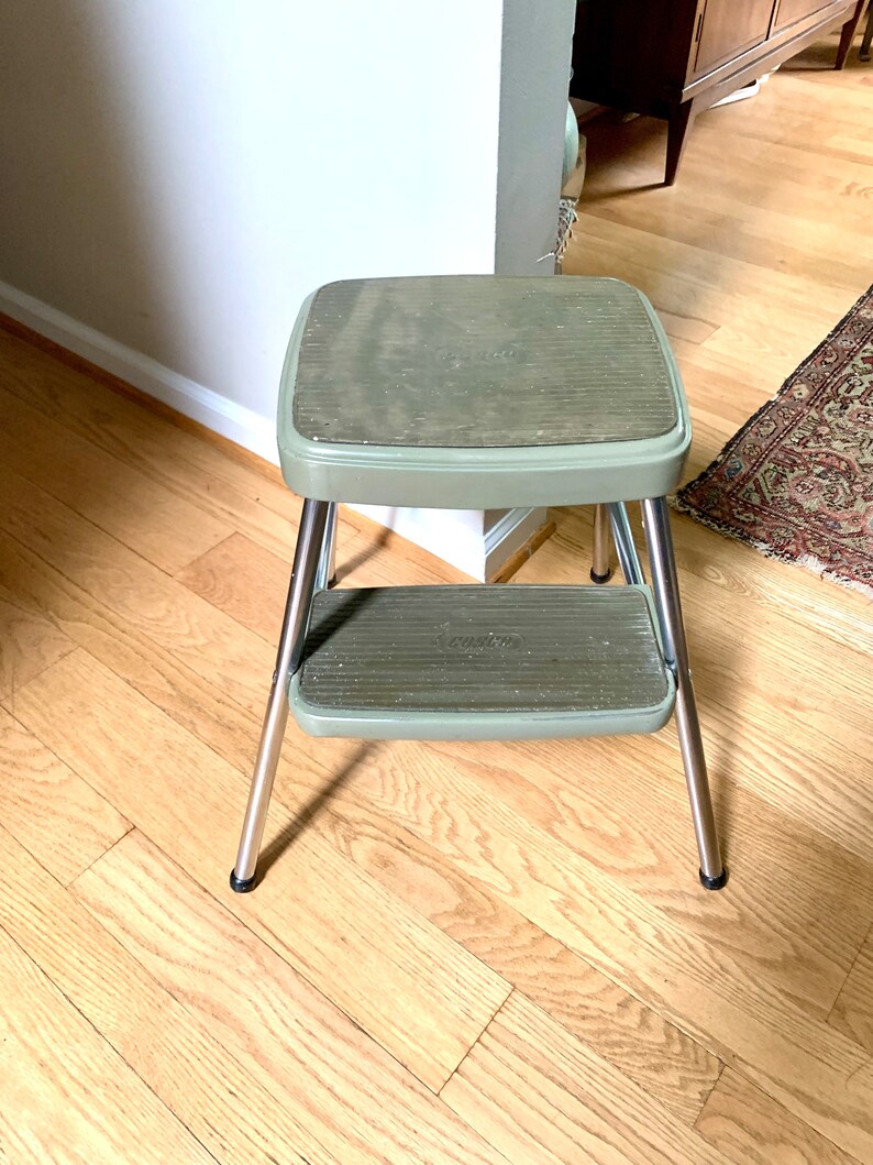Vintage Cosco Step Stool Olive Green Step Stool Mid - Etsy