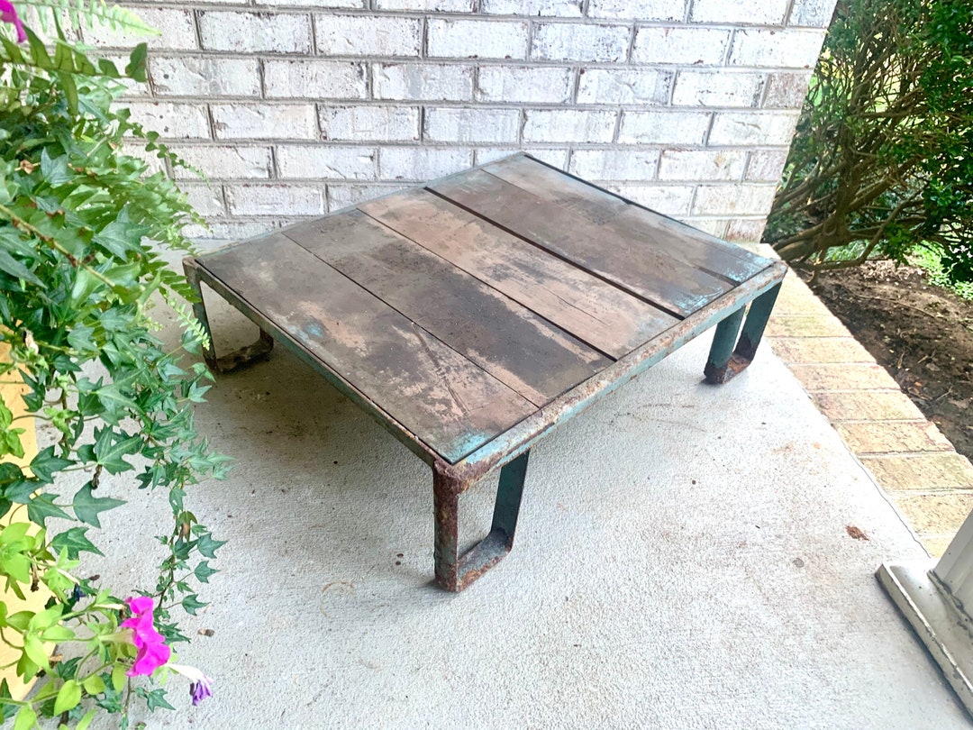 Vintage I.B.M Corp Factory Steel Pallet | Metal Shipping Pallet | IBM ...