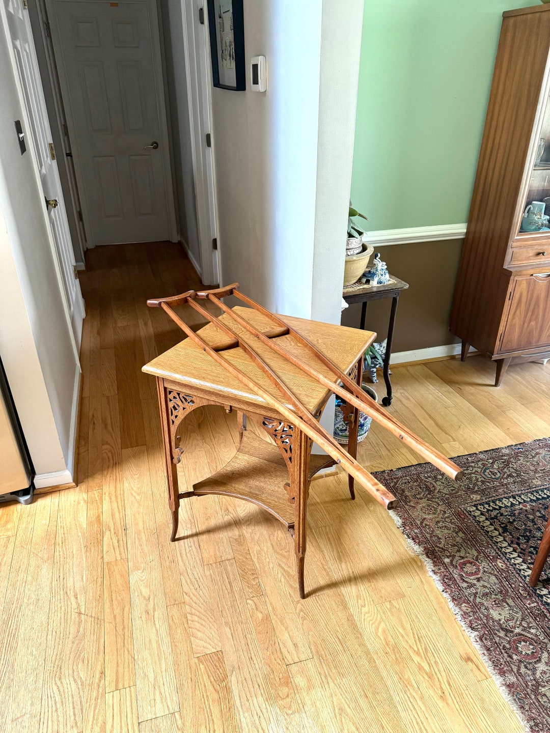 Vintage Wooden Crutches | Antique Split Wood Crutches | Vintage Medical ...