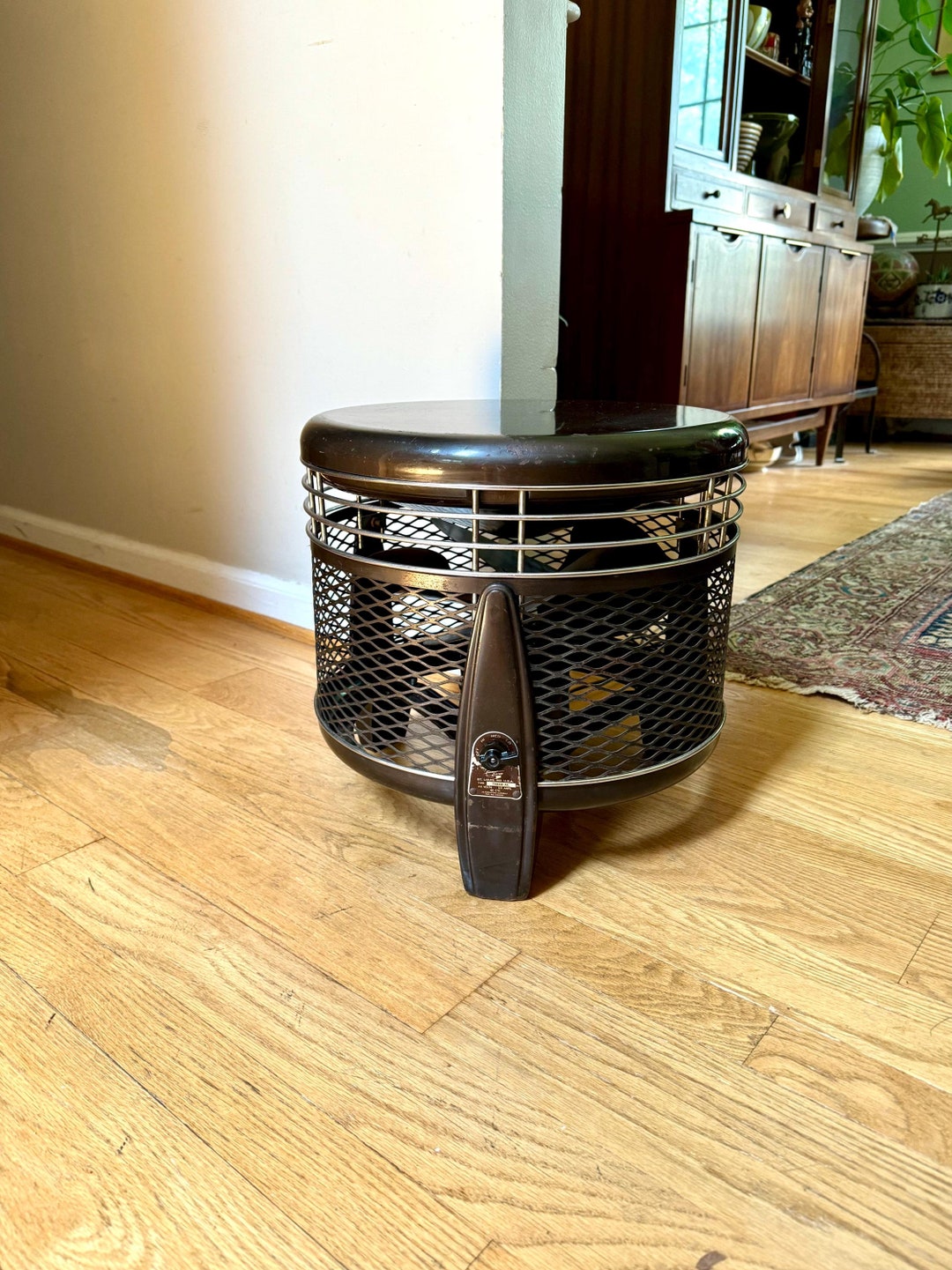 Vintage Emerson Electric Hassock Fan Brown Ottoman Fan Atomic Foot ...