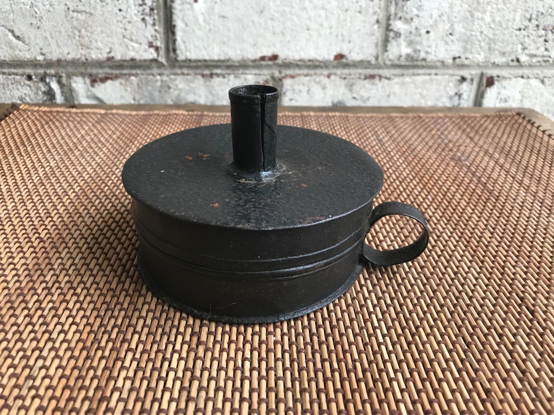 Antique Tinder Box Rustic Candle Holder Primitive Lighting - Etsy